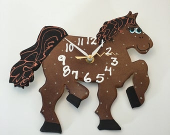 Horse clock | Etsy