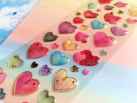 sweet heart Sticker lovely heart colorful heart by StickersKingdom