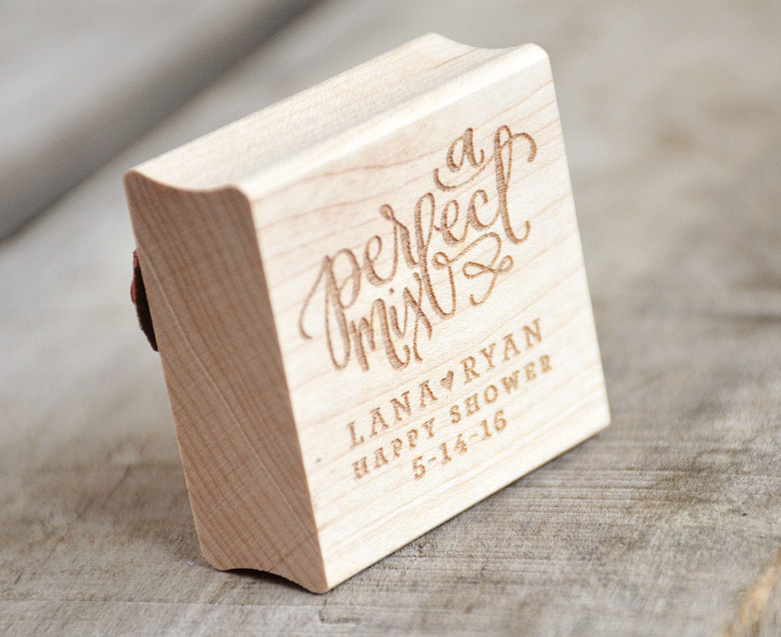 A Perfect Mix Rubber Stamp for Personalized Wedding Favor Tags