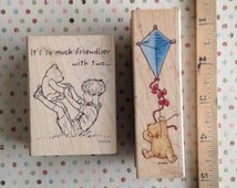 Winnie the pooh and Christopher Robin stamps