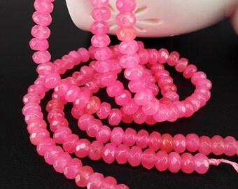 Pink agate beads | Etsy