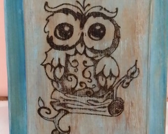 Owl pyrography | Etsy