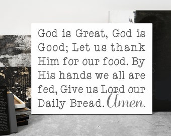 God is great God is good. Daily Bread. Dinner Prayer.
