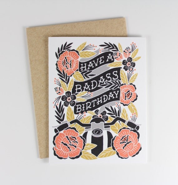 Badass Birthday by WildHartPaper on Etsy