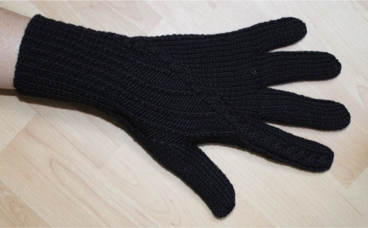 Merino Wool Gloves Black