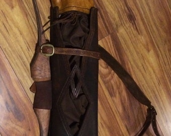 Hand Tooled Leather Custom Back Quiver. by CobbHomestead on Etsy