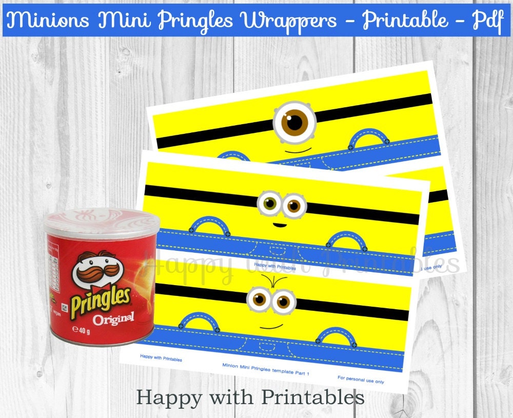 Printable Minion Mini Pringles wrapper Minions Mini