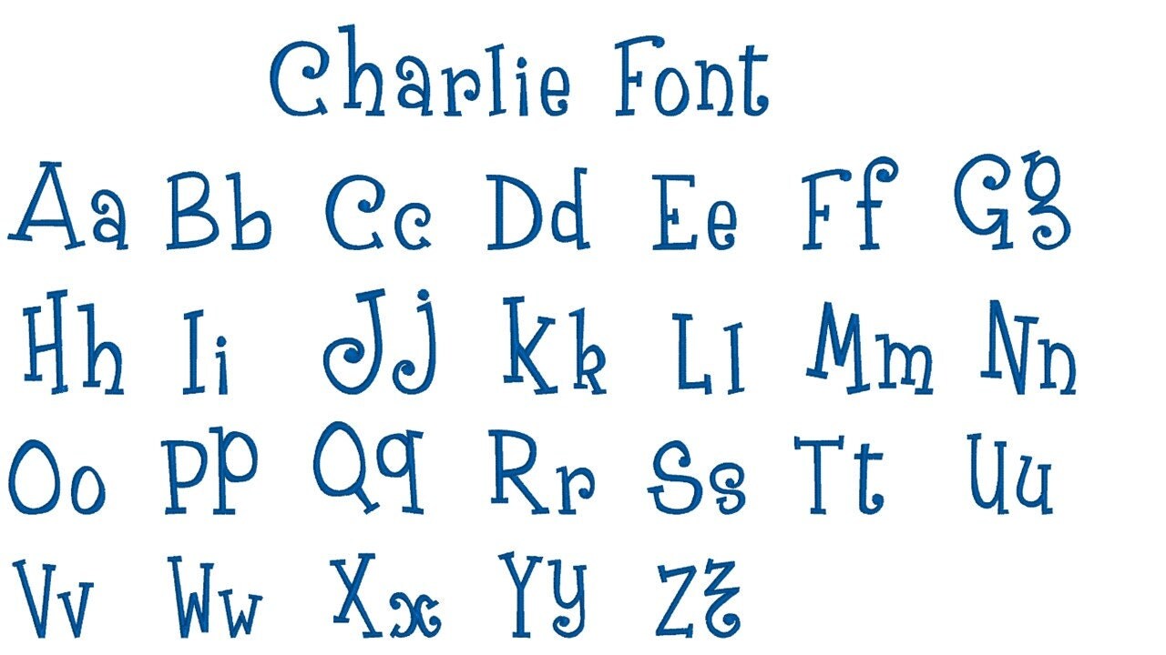 Charlie Font PERSONALIZATION ADD-ON Add embroidery to any