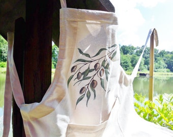 Hand painted apron | Etsy