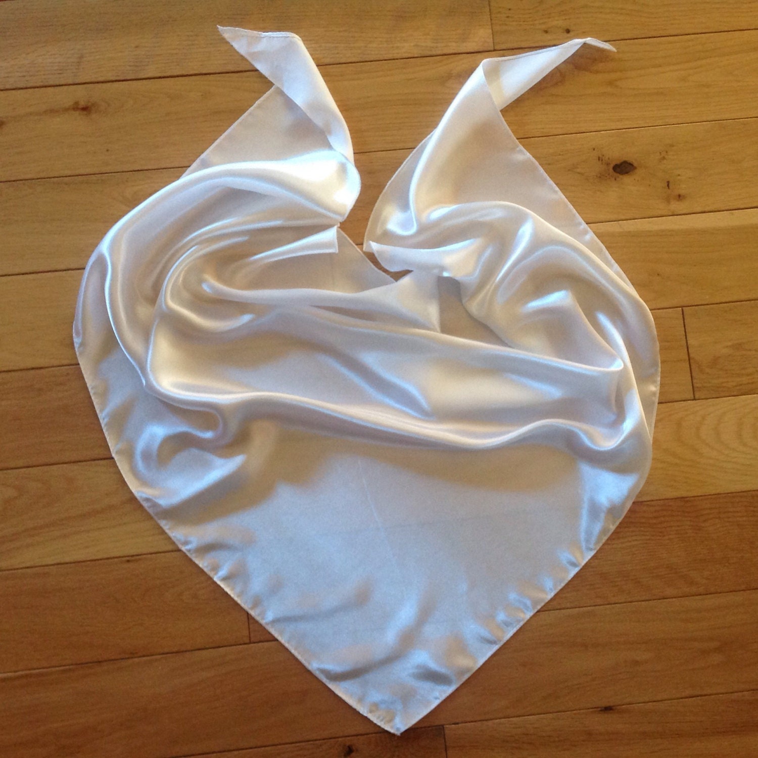 Bridal White Silky Satin scarf White wedding scarf Shiny