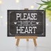 Instant 'Please sign a Heart' Printable 8x10 and 11x14