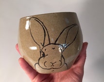 Popular items for ceramic rabbit bowl on Etsy