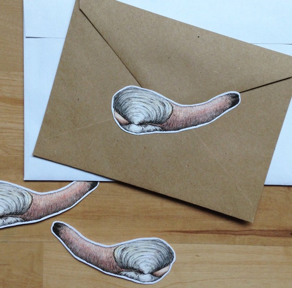 Geoduck Handmade Art Stickers