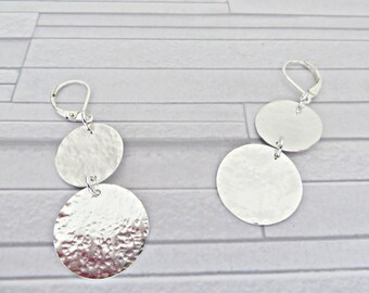 Double disc earrings | Etsy