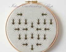 Unique ant embroidery related items | Etsy