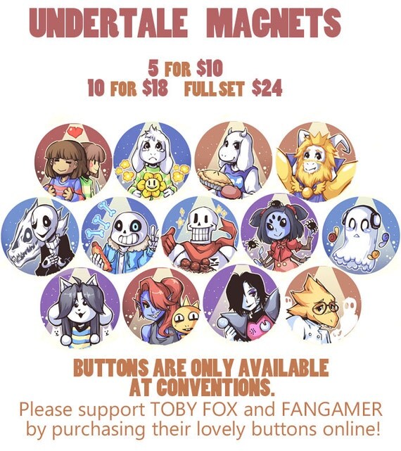 Items similar to Undertale Magnets on Etsy