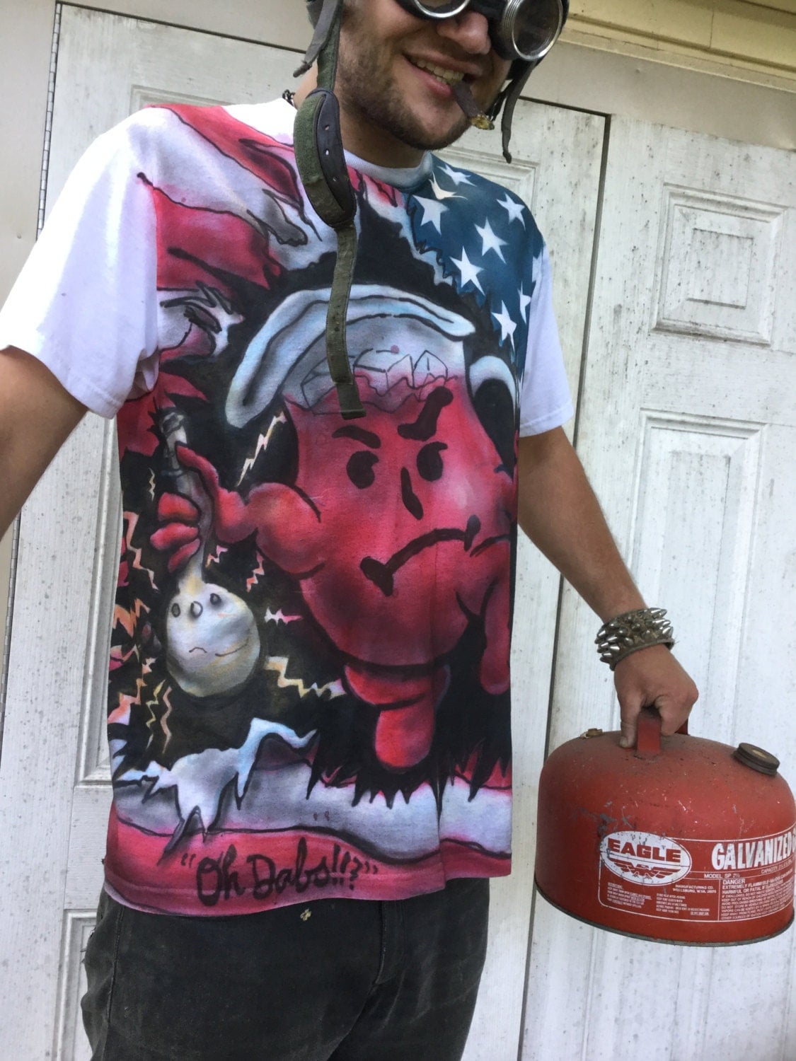 Angry American Kool Aid Man Airbrushed Party by ButtersMonsterArt