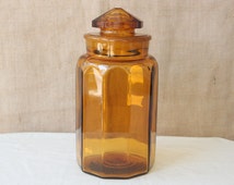 Popular items for amber glass jar on Etsy