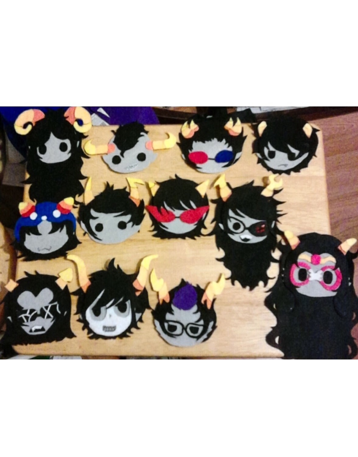 Homestuck Felt Pins by AzaraAmpora on Etsy