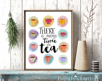 Tea cup poster | Etsy
