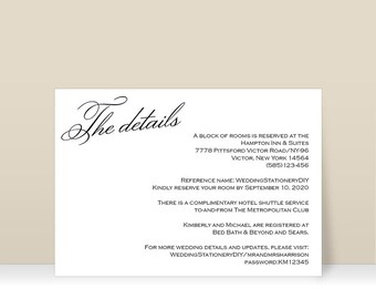 Invitation insert | Etsy