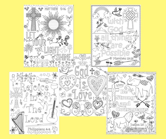 Bible Verse Printable Coloring Page Matthew 516 Instant