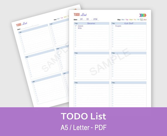 To Do List Printable Todo Planner To Do List by TheWomenTalk