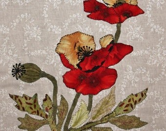 Poppy applique | Etsy