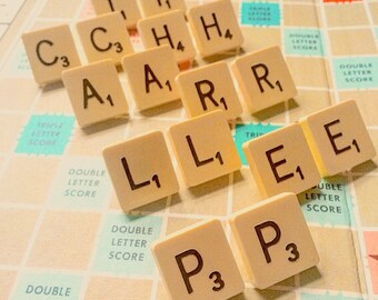 Items similar to Baby New Year Scrabble Earrings on Etsy