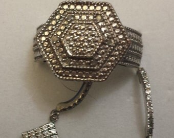 Diamond chip ring | Etsy