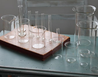 Vintage glass vials | Etsy