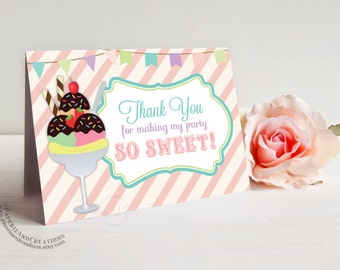Ice cream thank you | Etsy