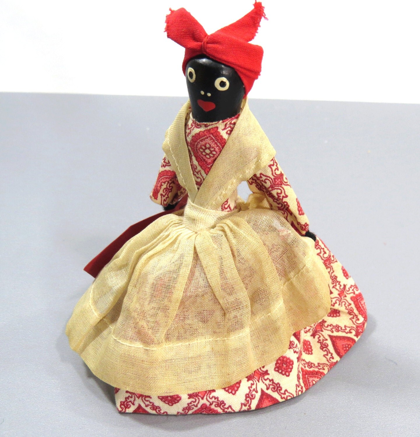 Vintage Black Americana Mammy Folk Art Bell Memorabilia