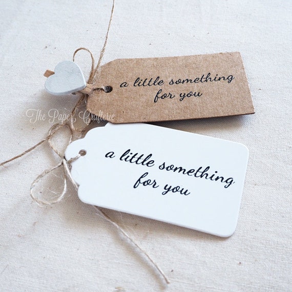 Kraft / White Gift Tags A little something for you