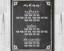 Unique wedding dinner menus related items | Etsy