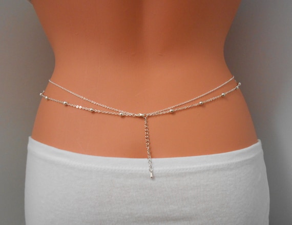 Beaded Layered Belly Chain Belly Chain Gold Belly by AzramDesigns