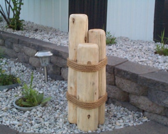 Wooden Piling or Pier Nautical Lawn Ornament by CreativeYardArt1