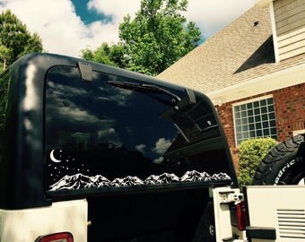 Mountain car decal | Etsy