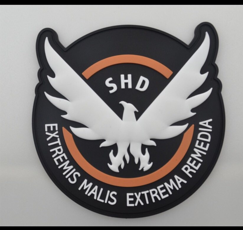 Division SHD tom clancy pvc patch with hook and loop velcro