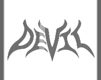 Devil pattern | Etsy