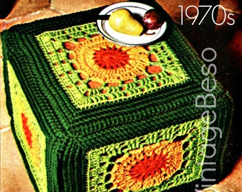 Crochet stool cover | Etsy