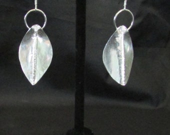 Items similar to Fine Silver, Fold Form, Spiral Earrings. on Etsy