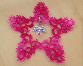 Items similar to Christmas ornament, thread star ornament, star ...