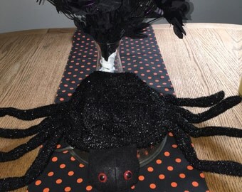 Items similar to Spider Hat, Halloween Fascinator, Tarantula Hat, Blue ...