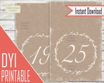 Popular items for burlap table numbers on Etsy