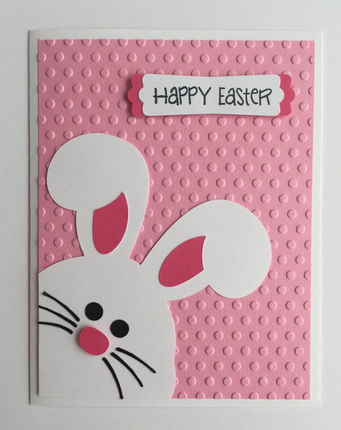 Handmade Easter Card Bunny Rabbit Happy Easter Handmade Easter Card Bunny Rabbit Happy Easter