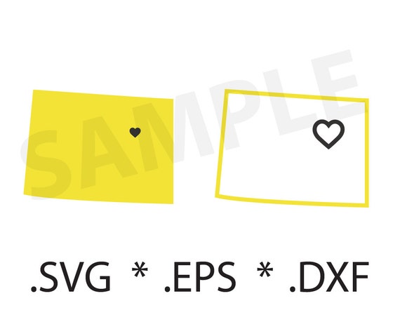 Colorado State and Outline SVG file EPS DVF by QuickToCut on Etsy