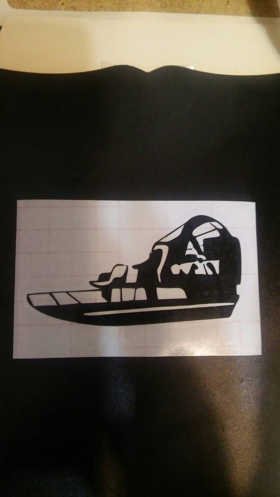 Airboat 4 inch Vinyl Decal