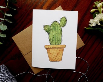Cactus card | Etsy