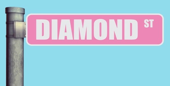 Diamond ST Street Sign Heavy Duty Aluminum Warning Parking